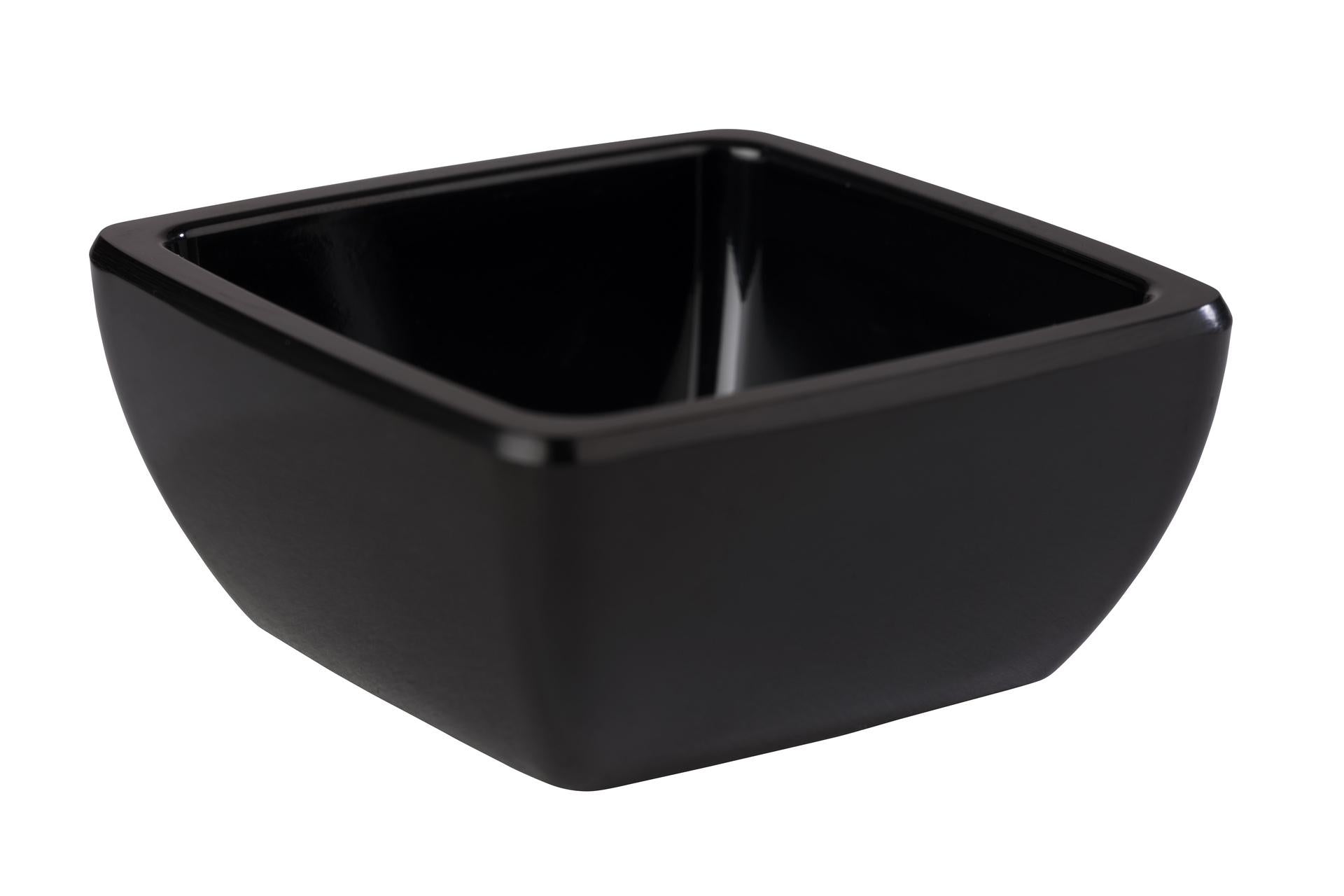 APS Pure Coppetta Quadra 6.5 x 6.5 x H.3 cm In Melamina Nera Impilabil
